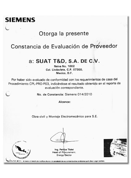 Certificaciones - SUAT-EC